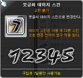 Calligraphy Damage Skin | Orange Mushroom's Blog